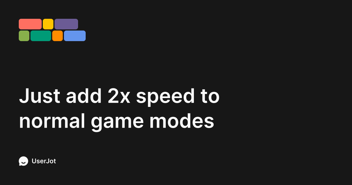 Just add 2x speed to normal game modes | Toilet Tower Defense