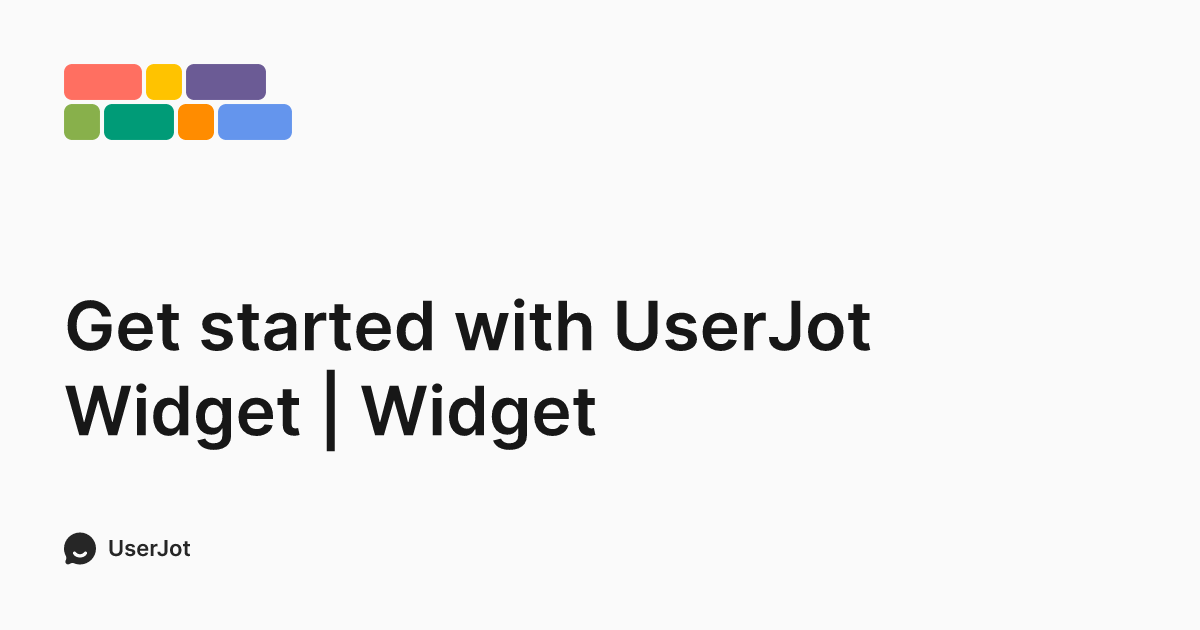 Get started with UserJot Widget | Widget